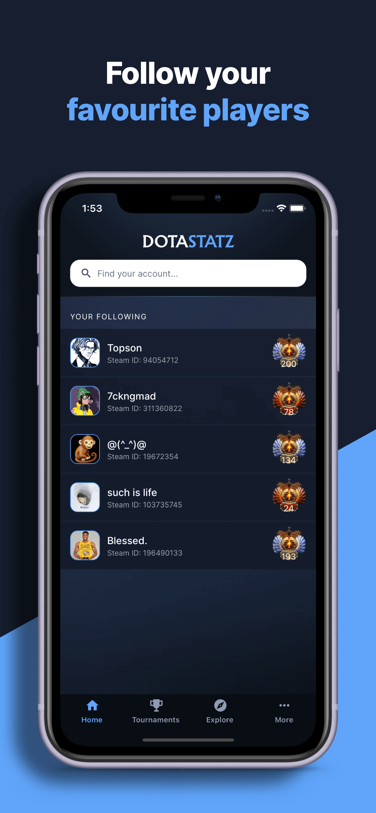Dotastatz - Dota 2 Statistics Mobile App